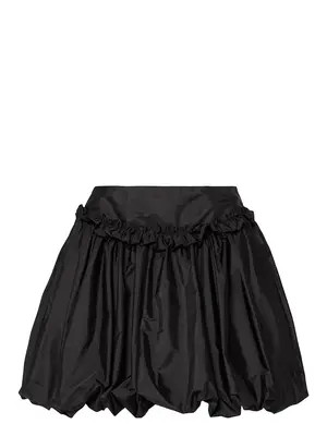 Simone Rocha Gathered Taffeta Miniskirt - Black