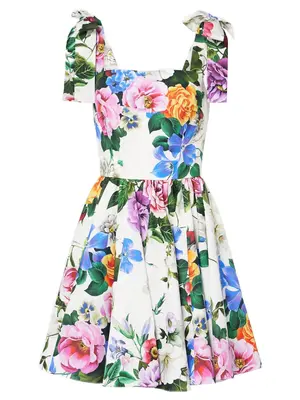 Dolce & Gabbana Floral Cotton Poplin Minidress - Multicoloured