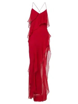 THE SEI The Sei Ruffled Silk Chiffon Gown