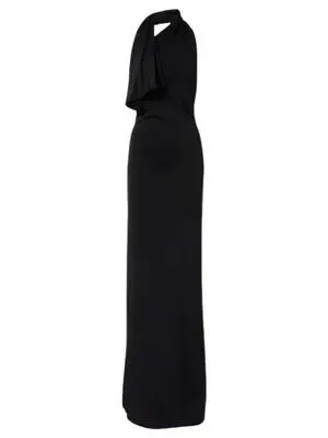 Khaite Roza Draped Jersey Gown - Black