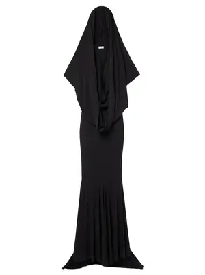 Magda Butrym Hooded Maxi Dress - Black