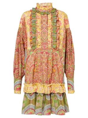 Valentino Garavani Voyage Imaginaire Cotton Minidress - Multicoloured