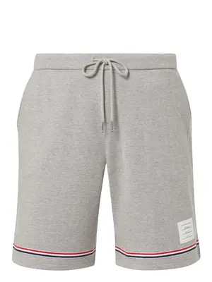 Thom Browne Striped Cotton Shorts - Grey