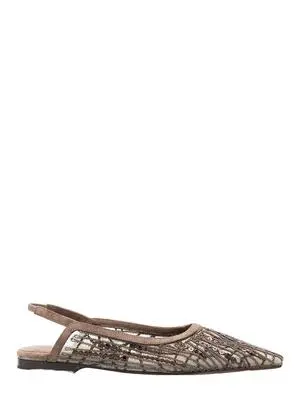 BRUNELLO CUCINELLI Brunello Cucinelli Woven Monili Slingback Flats