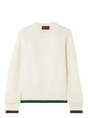 Gucci Striped Wool And Cashmere-blend Sweater - Ivory