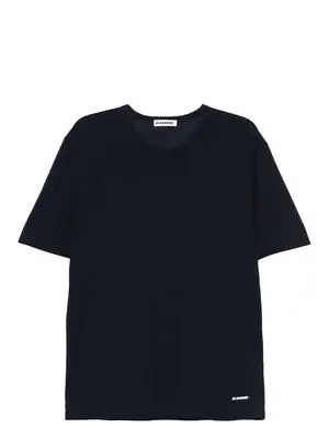 JIL SANDER Cotton Crepe T-shirt - Blue