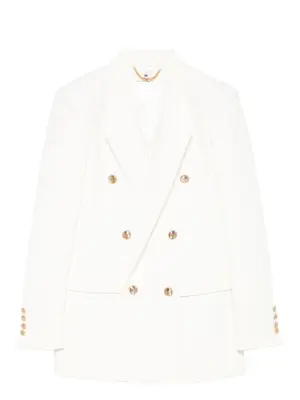 Elisabetta Franchi Crepe Blazer - White