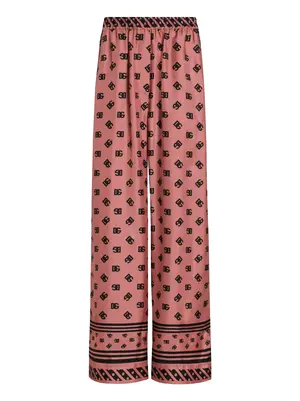 Dolce & Gabbana Logo-print Palazzo Pants - Pink