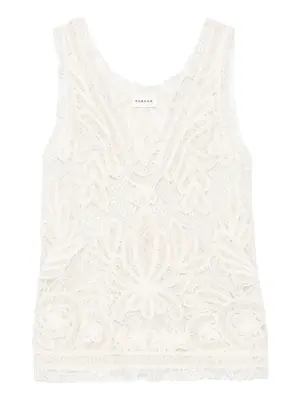 P.a.r.o.s.h Lace Tank Top - Neutrals