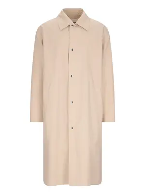 JIL SANDER Logo-print Coat - Neutrals