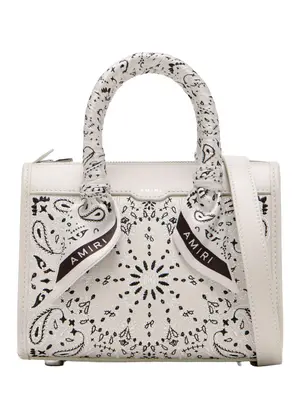 Amiri Micro Bandana Triangle Tote - White