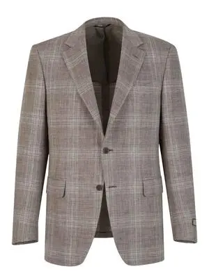 Canali Checked Blazer - Neutrals
