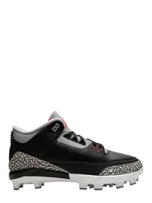 JORDAN Air 3 Retro Cleats - Black