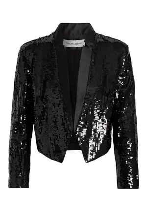 Veronica Beard Delony Sequined Jacket - Black