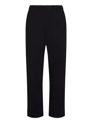 Another Tomorrow French Cotton-blend Terry Track Pants - Black
