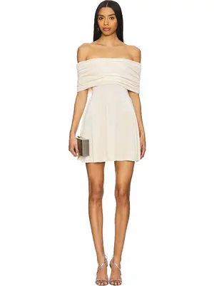 WeWoreWhat Off Shoulder Mini Dress - Champagne