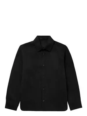 Mr P. Double-faced Wool And Cashmere-blend Felt Overshirt - Black