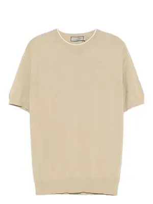 Canali Fine-knit T-shirt - Neutrals