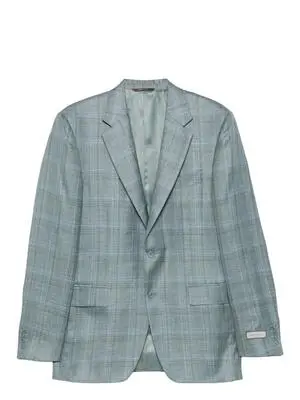Canali Checked Blazer - Green