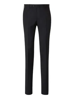 PT TORINO Wool Slim-fit Trousers - Black