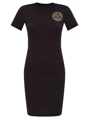 Versace V-emblem Dress - Black