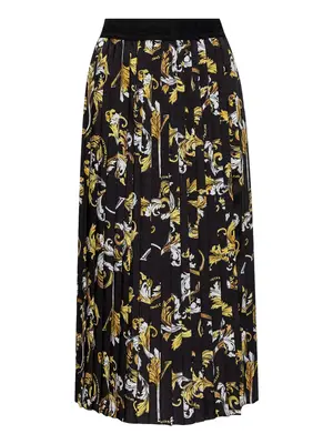 VERSACE Versace Jeans Couture Barocco-Print Pleated Skirt