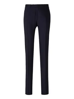 Canali Wool Tailored Trousers - Blue