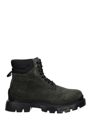 Hugo Suede Ankle Boots - Green