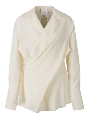 Givenchy Wrap Silk Shirt - Neutrals