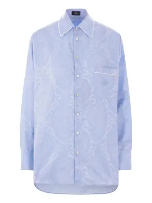 Etro Paisley-print Pajama Top - Blue