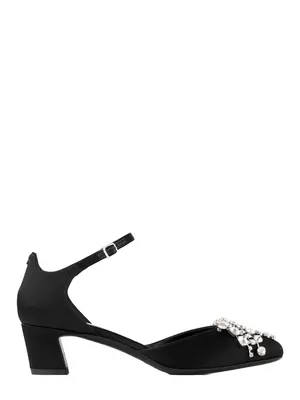JIMMY CHOO 45mm Crystal-embellished Pumps - Black