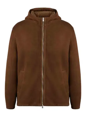 LARDINI Suede Jacket - Brown