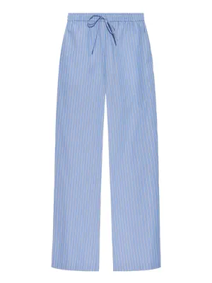Marni Cotton Striped Trousers - Blue