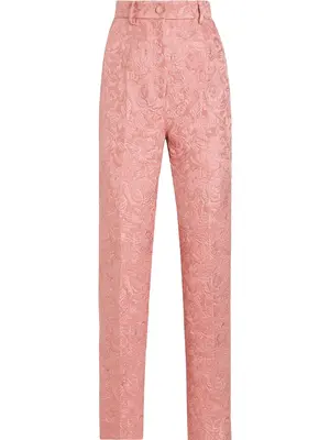Dolce & Gabbana Dna Brocade Trousers - Pink