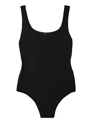THE PARK Lisa Stretch-tencel Lyocell Jersey Thong Bodysuit - Black