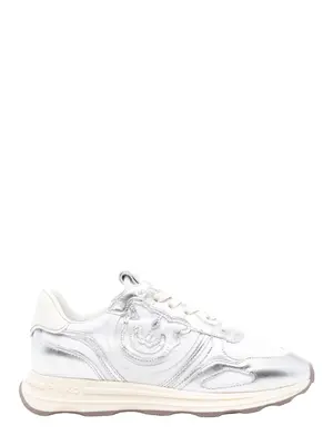 Pinko Love Birds-motif Sneakers - Silver
