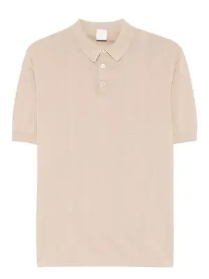 Eleventy Fine-knit Polo Shirt - Neutrals