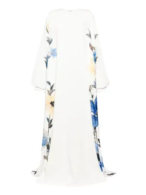 SAIID KOBEISY Floral Printed Kaftan - White