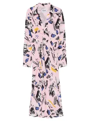 Moschino Crepe Maxi Dress - Pink