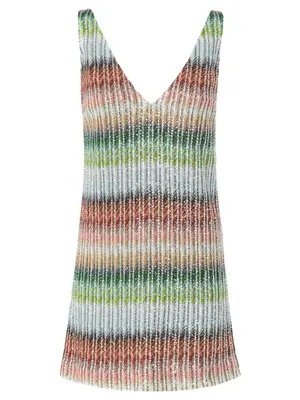 Missoni Striped Mini Dress - Green