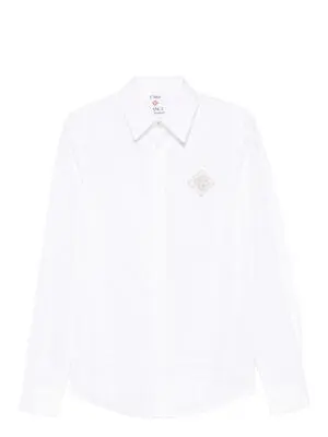 Casablanca Monogram-embroidered Shirt - White