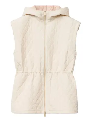 Fabiana Filippi Diamond-quilted Gilet - White