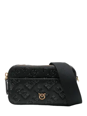Pinko Mini Logo-debossed Cross Body Bag - Black