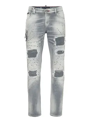 Philipp Plein Studded Jeans - Grey