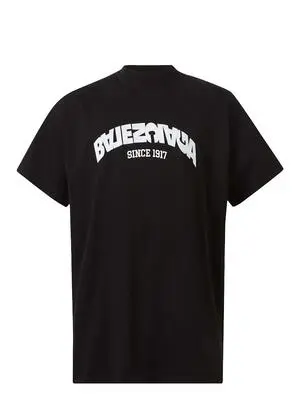 Balenciaga Back Flip Oversized Tee Shirt - Black