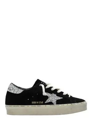 GOLDEN GOOSE Hi Star Suede Glitter Sneakers - Black/silver