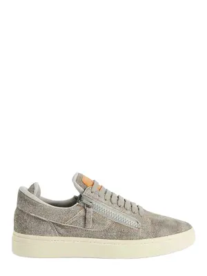 GIUSEPPE ZANOTTI Double-zip Low-top Sneakers - Grey