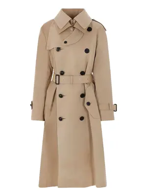 SACAI Sacai Double-Breasted Twill Trench Coat