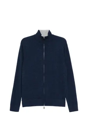 N.peal Knightsbridge Full-zip Jumper - Blue