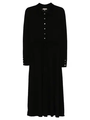 N.peal Polo Collar Midi Dress - Black
